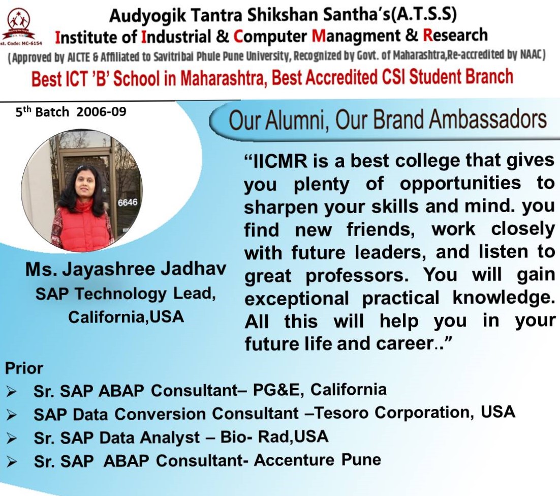 IICMR - Institute Of Industrial And Computer Management And Research