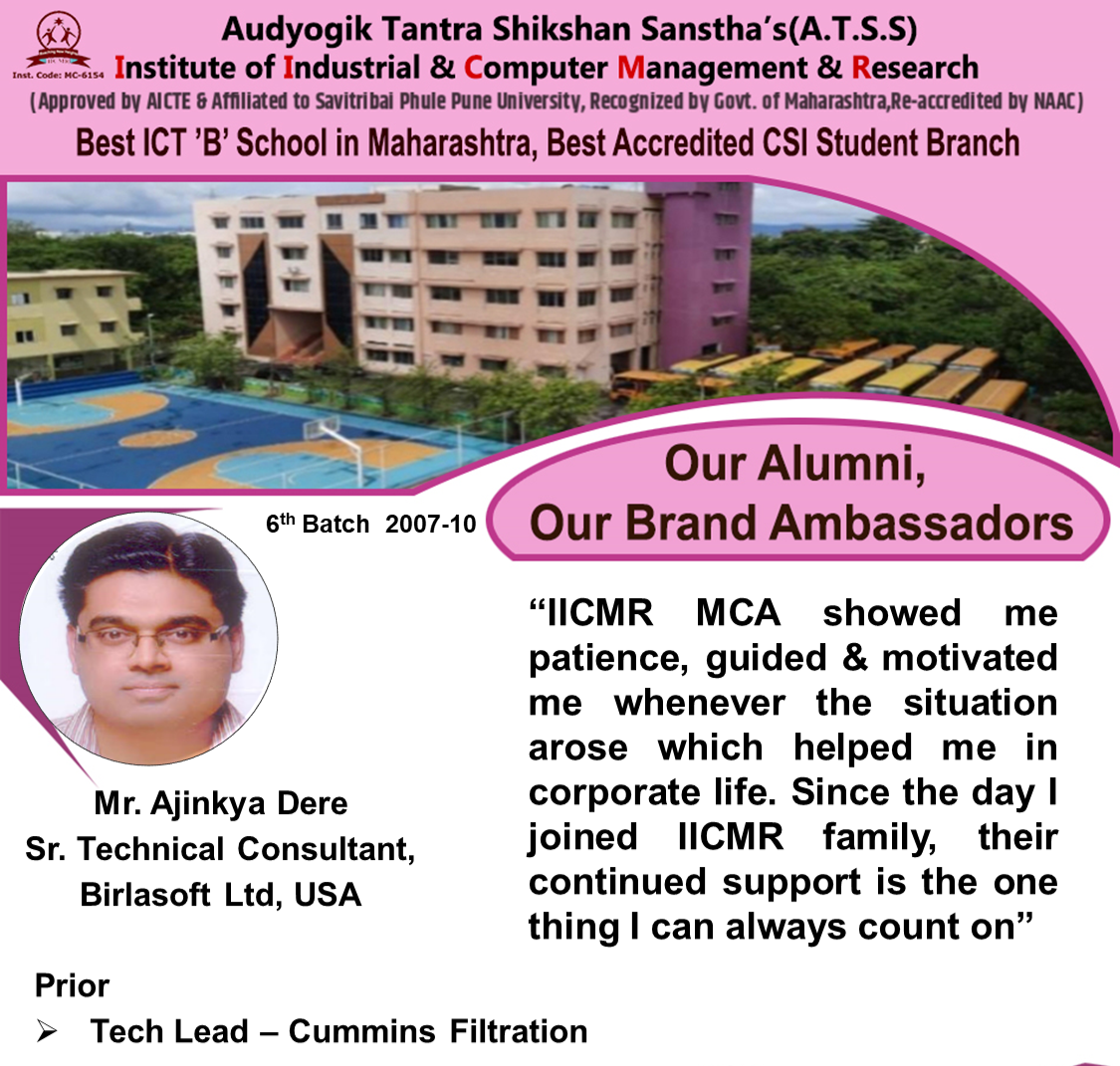 IICMR - Institute Of Industrial And Computer Management And Research